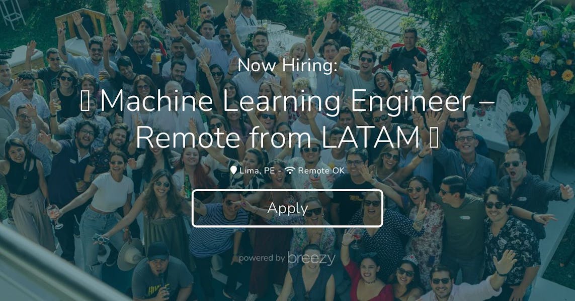 🧠 Machine Learning Engineer Remote From Latam 📍 At Tekton Labs