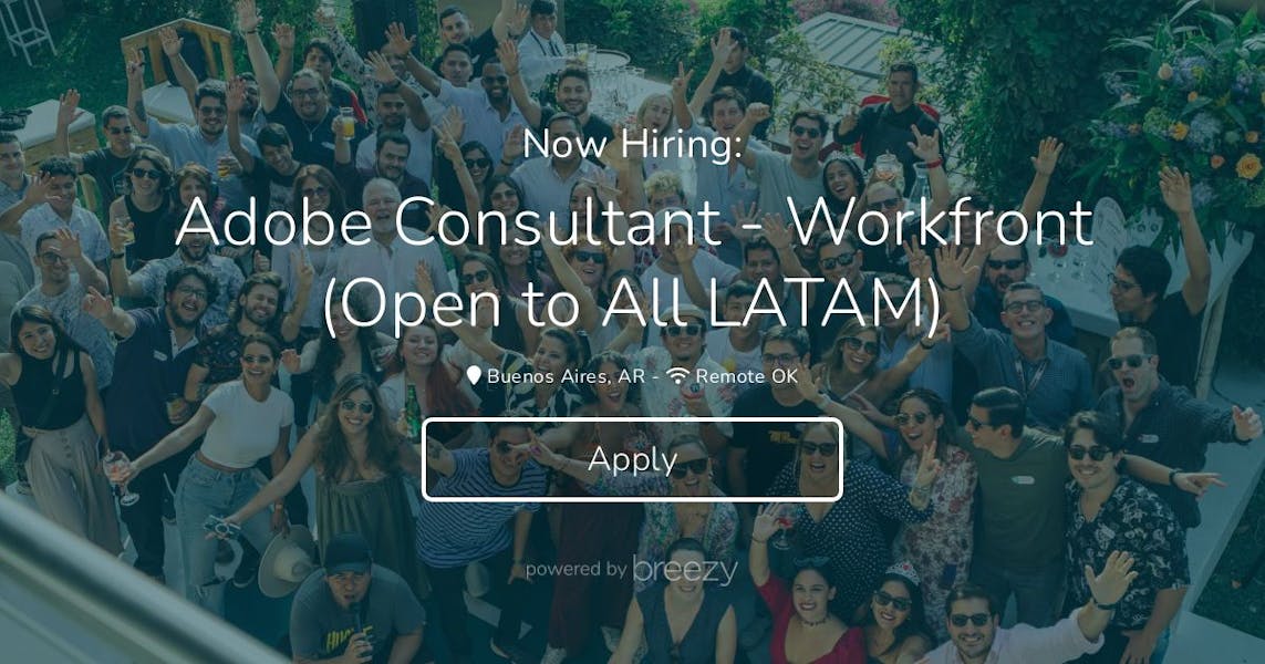 Adobe Consultor Workfront Open To All Latam At Tekton Labs