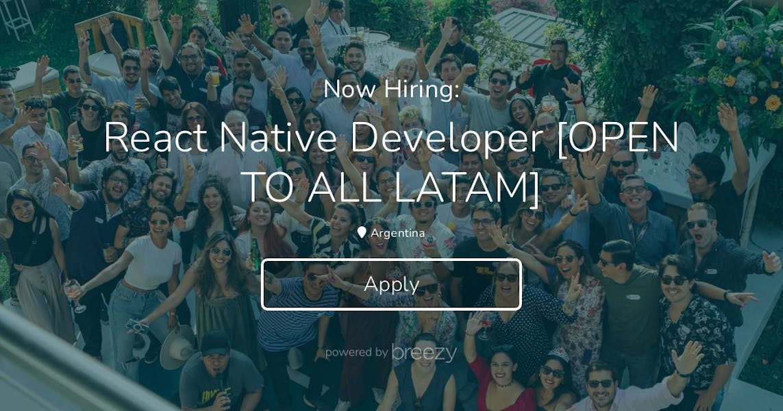React Native Developer Open To All Latam At Tekton Labs
