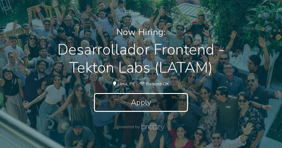 Desarrollador Frontend Tekton Labs Latam At Tekton Labs
