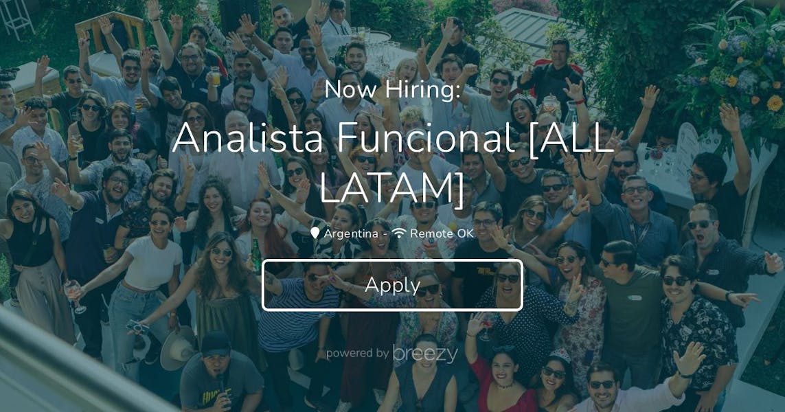 Analista Funcional All Latam At Tekton Labs
