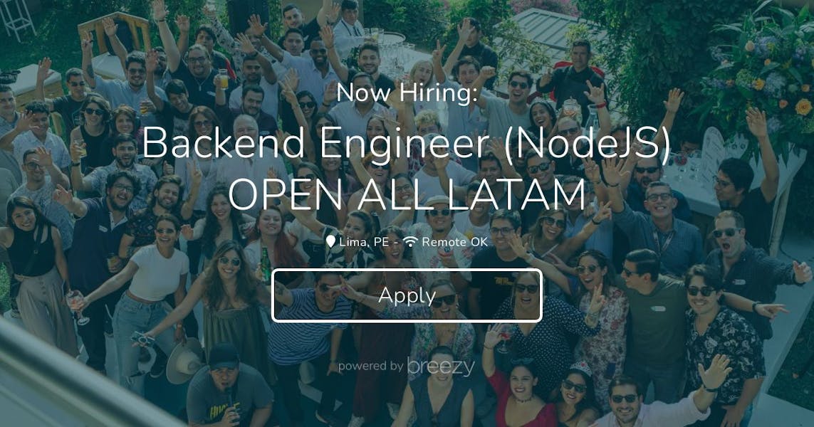 Backend Engineer Nodejs Open All Latam At Tekton Labs