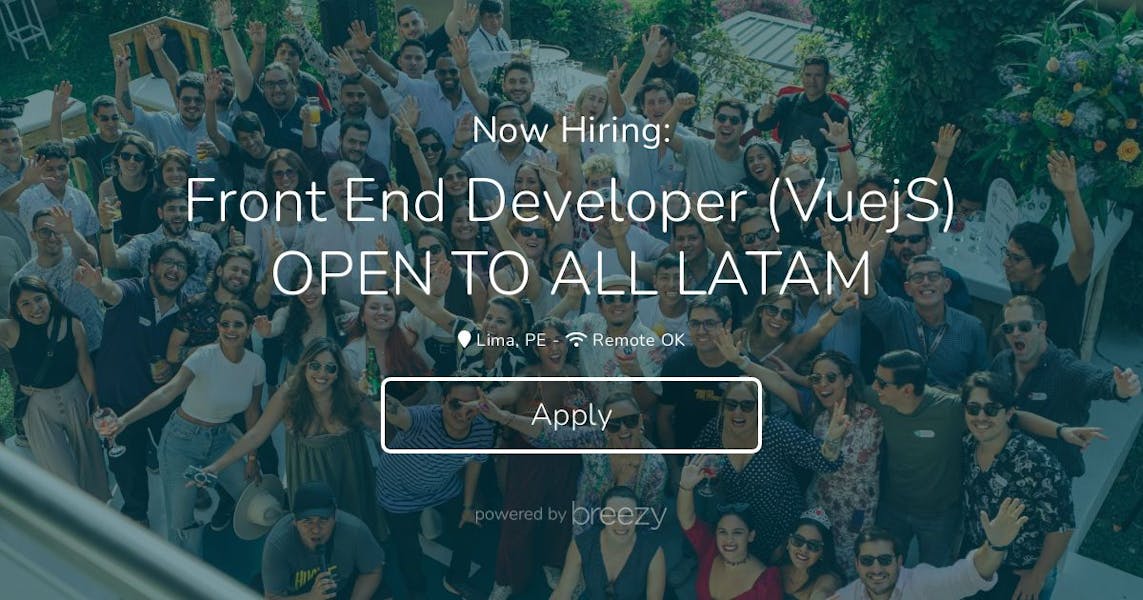 Front End Developer Vuejs Open To All Latam At Tekton Labs