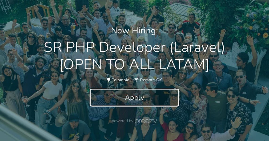 Sr Php Developer Laravel Open To All Latam At Tekton Labs