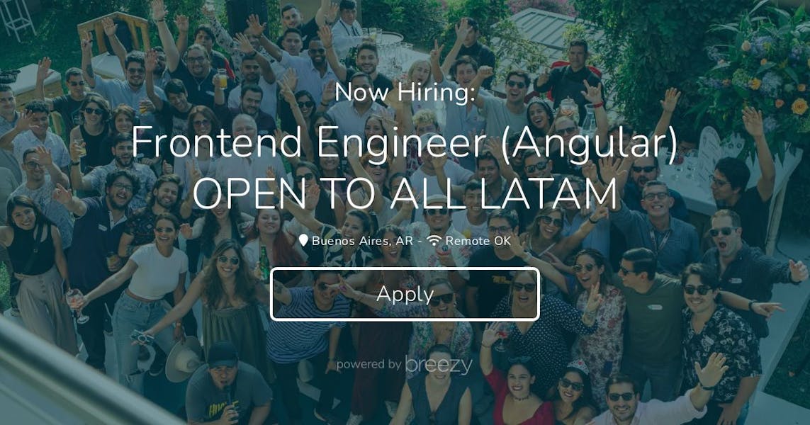 Frontend Engineer Angular Open To All Latam At Tekton Labs
