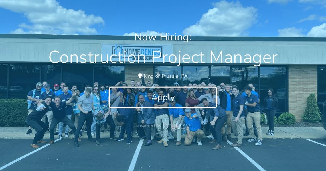 Construction Project Manager at Home Genius Exteriors