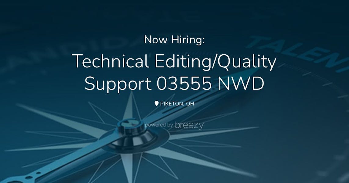 Technical Editing/Quality Support 03555 NWD at North Wind Group