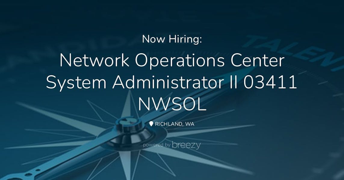 Network Operations Center System Administrator Ii 03411 Nwsol At North