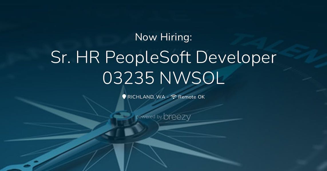 Sr Hr Peoplesoft Developer 03235 Nwsol At North Wind Group