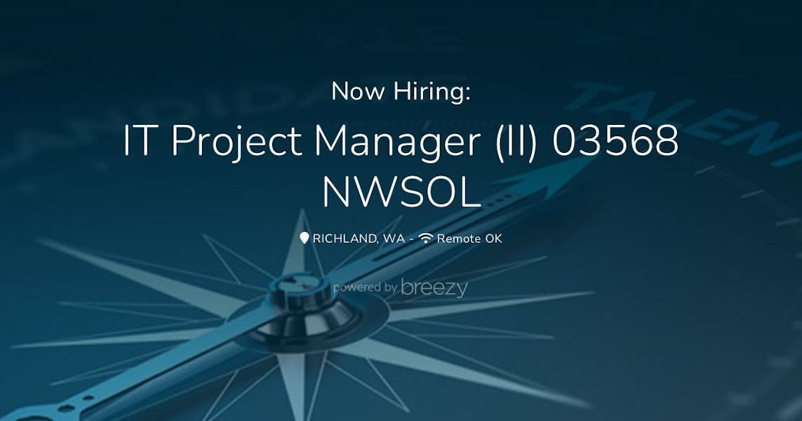 It Project Manager Ii 03568 Nwsol At North Wind Group