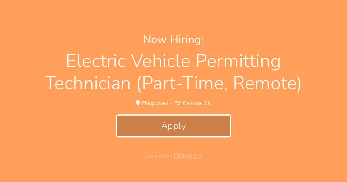 Electric Vehicle Permitting Technician (Part-Time, Remote) at SnappyCX