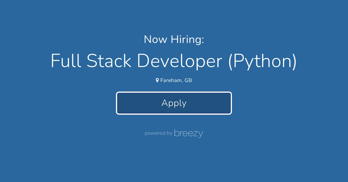 Full Stack Developer (Python) at Just Develop It Group