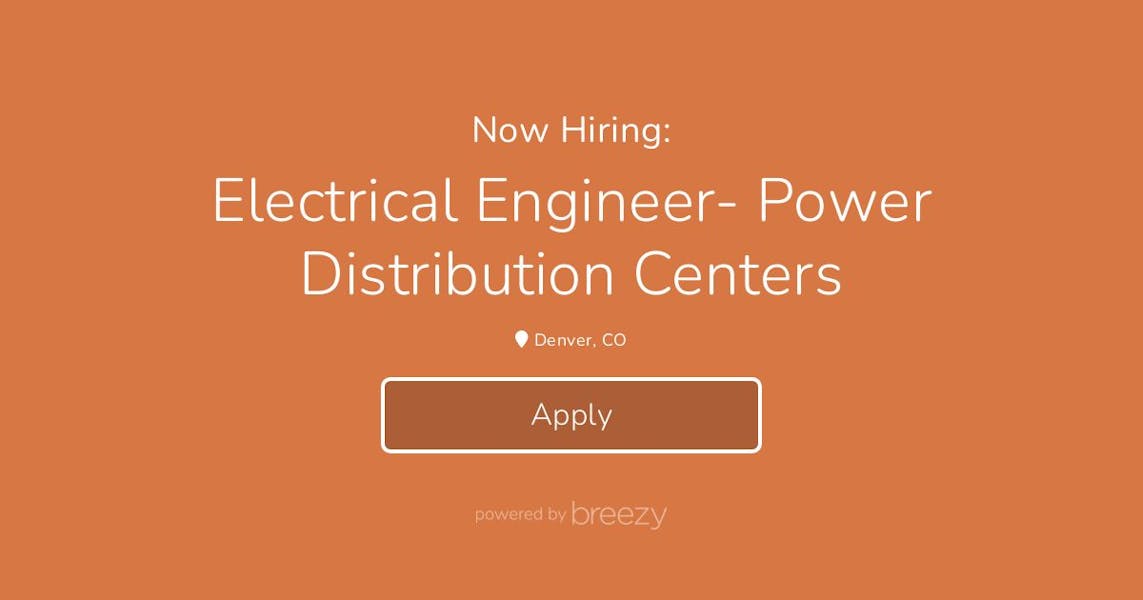 Electrical Engineer- Power Distribution Centers at ESS Metron