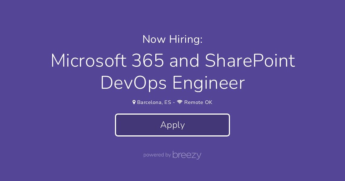 Microsoft 365 and SharePoint DevOps Engineer at isolutions