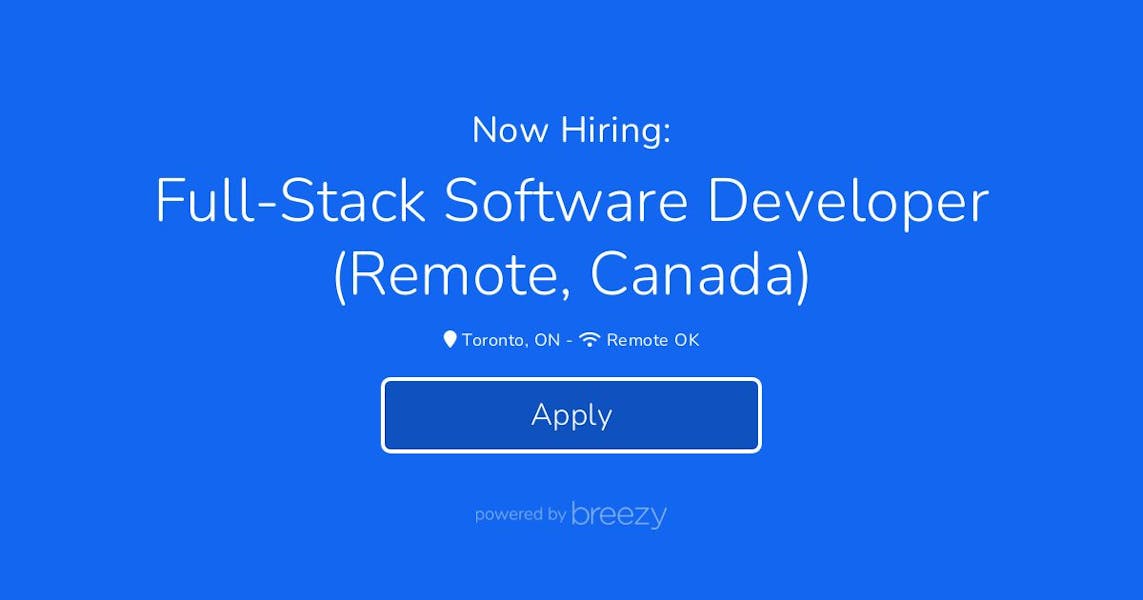 Full Stack Software Developer Remote Canada At Disco