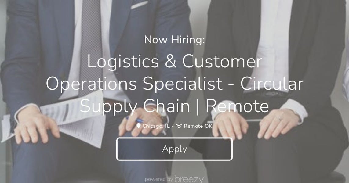 Logistics & Customer Operations Specialist - Circular Supply Chain | Remote