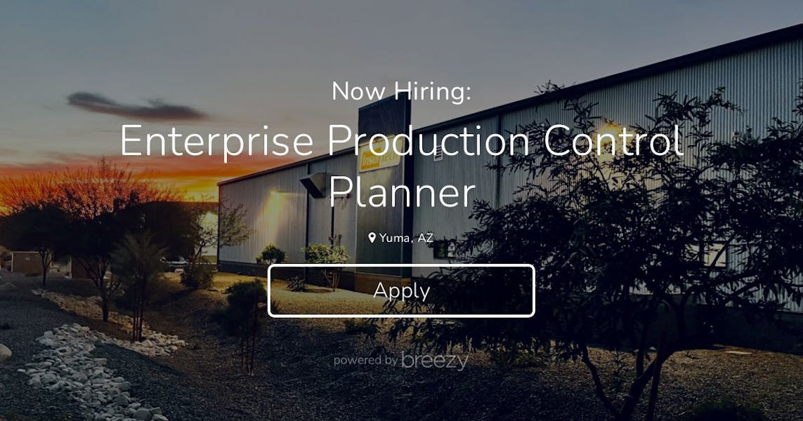 Enterprise Production Control Planner at InsulTech Enterprise Production Control Planner at InsulTech