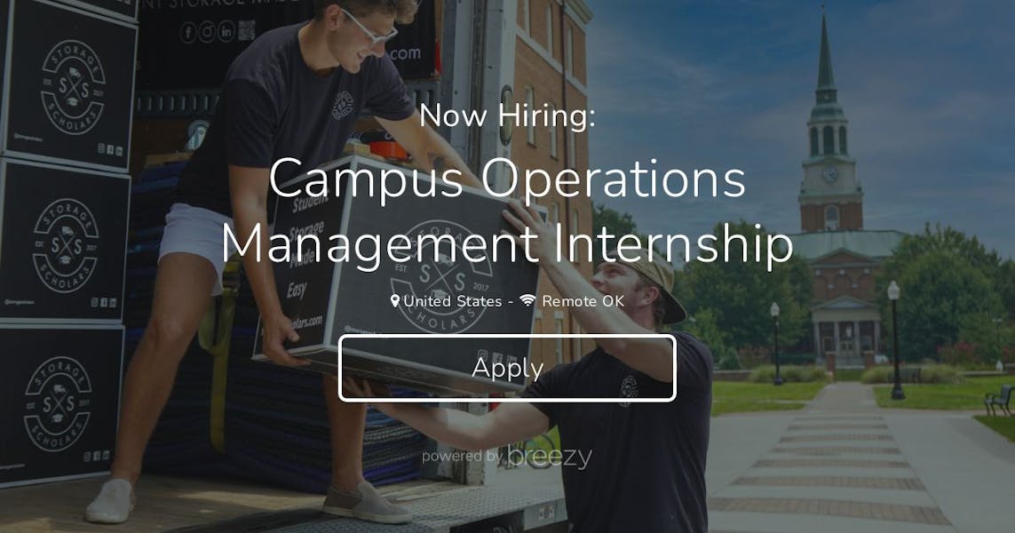 Campus Operations Management Internship at Storage Scholars