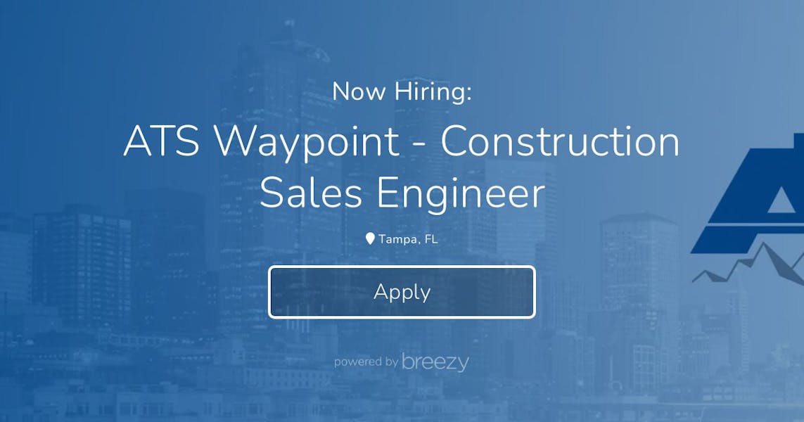 ATS Waypoint - Construction Sales Engineer at ATS Companies