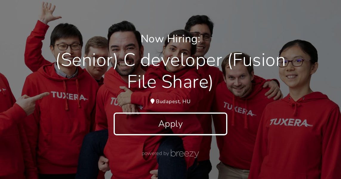 (Senior) C developer (Fusion File Share) at Tuxera