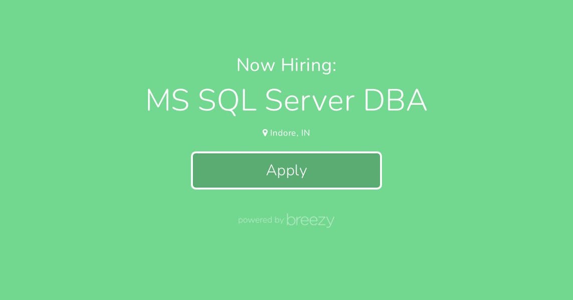 MS SQL Server DBA at Webgility