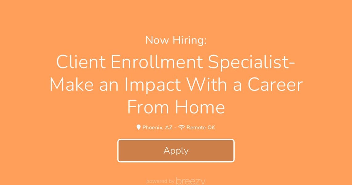 Client Enrollment Specialist- Make an Impact With a Career From Home at ...