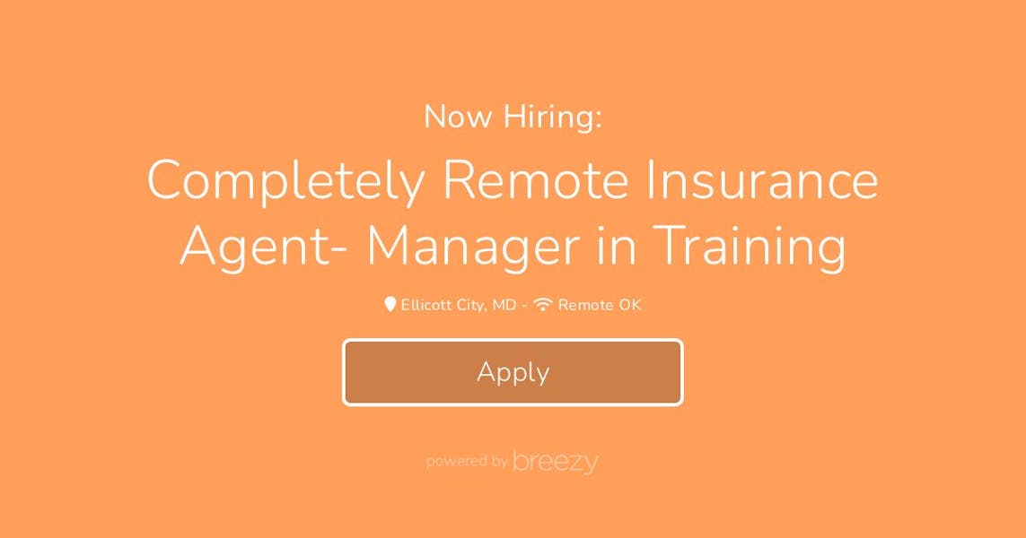 Completely Remote Insurance Agent- Manager in Training at Global Elite ...
