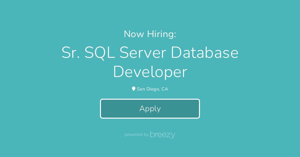 Sr Sql Server Database Developer At Information Technology Strategies