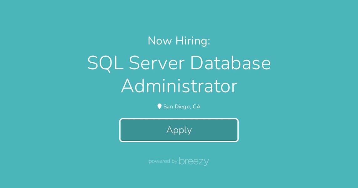SQL Server Database Administrator at Information Technology Strategies SQL Server Database Administrator at Information Technology Strategies
