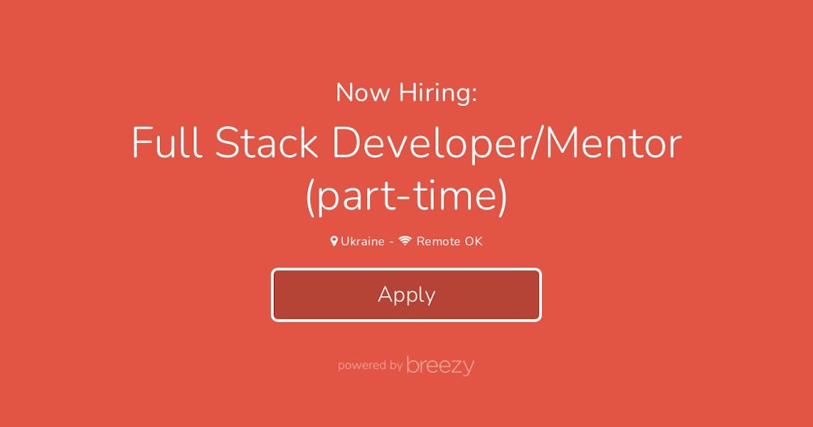 Full Stack Developer/Mentor (part-time) at Mate academy